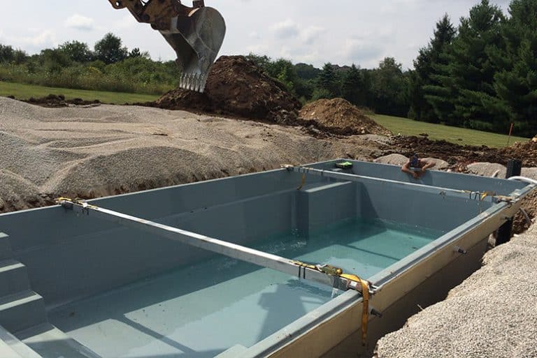 40' Ice Silver Illusion Pool - Brinkmann Fiberglass Pools